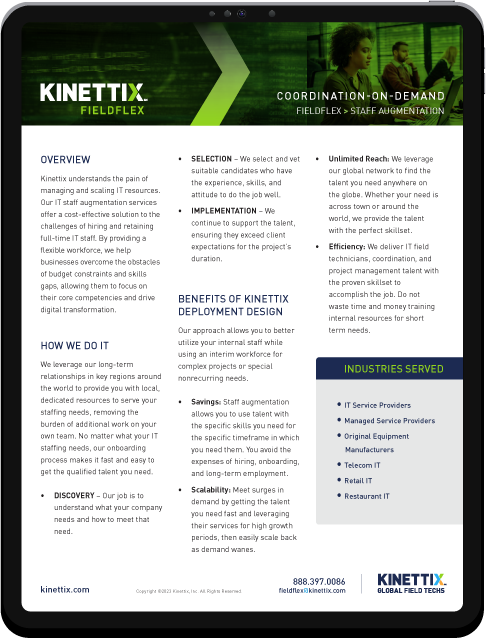 Kinettix FieldFlex Staff Augmentation Overview